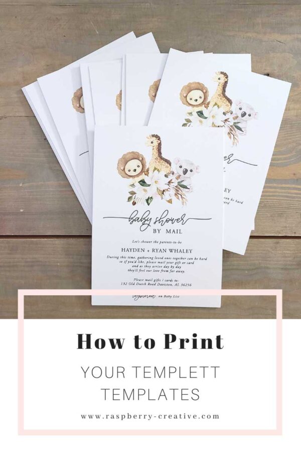 Printing Your Templett Templates | Raspberry Creative, LLC