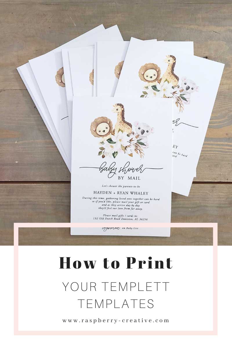 Printing Your Templett Templates | Raspberry Creative, LLC