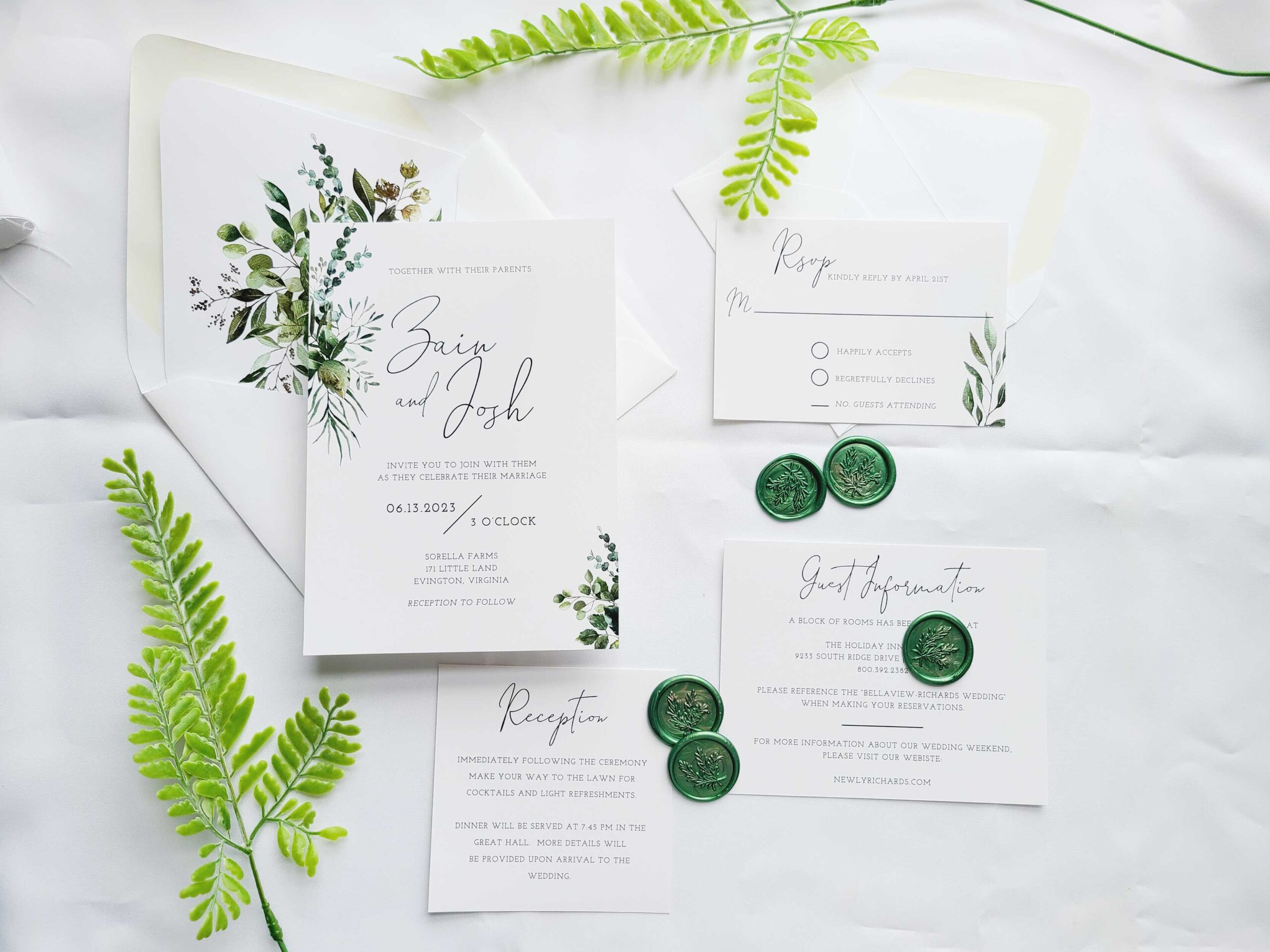 The Grayson Wedding Invitation Collection | Raspberry Creative, LLC
