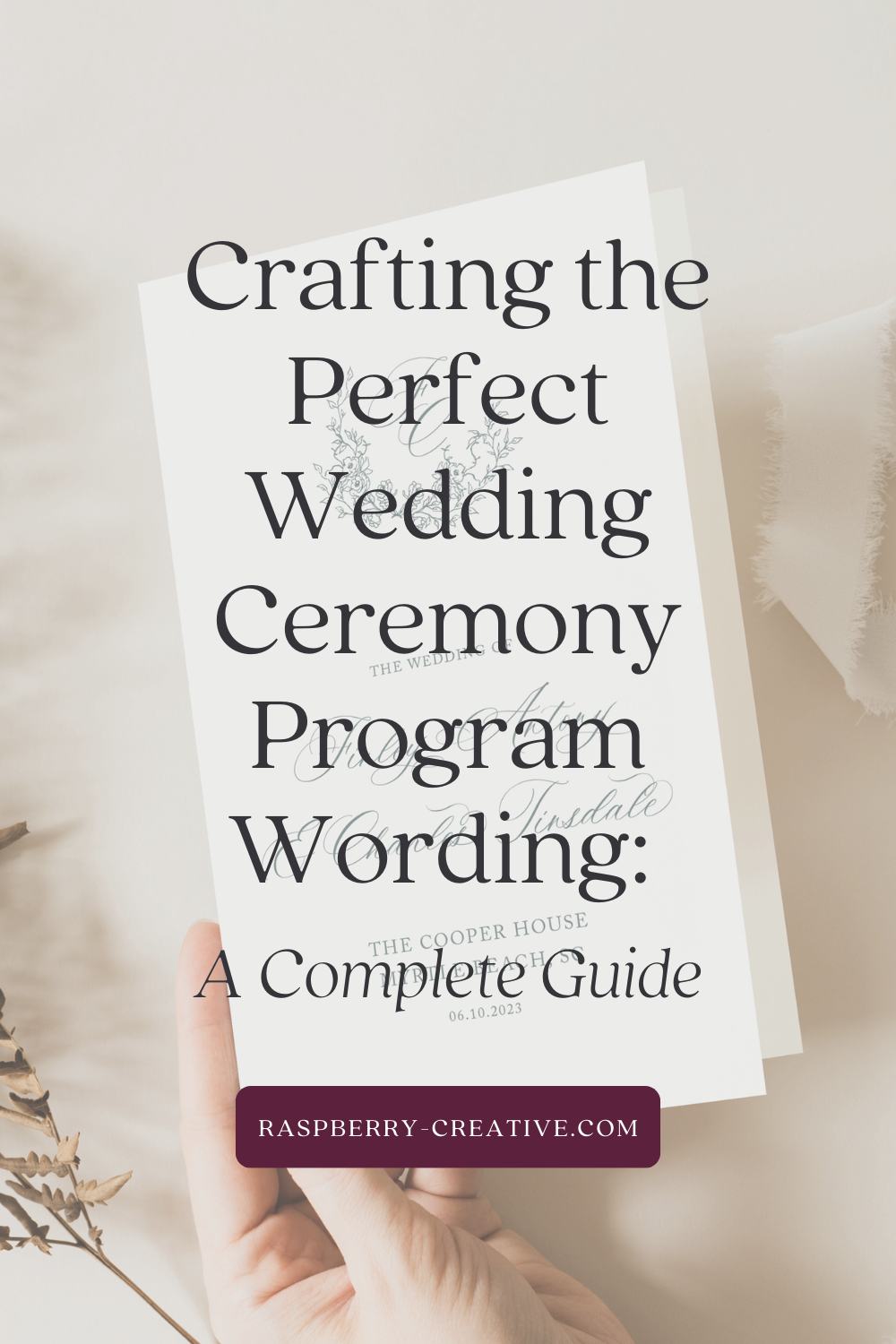 Crafting the Perfect Wedding Ceremony Program Wording: A Complete Guide ...