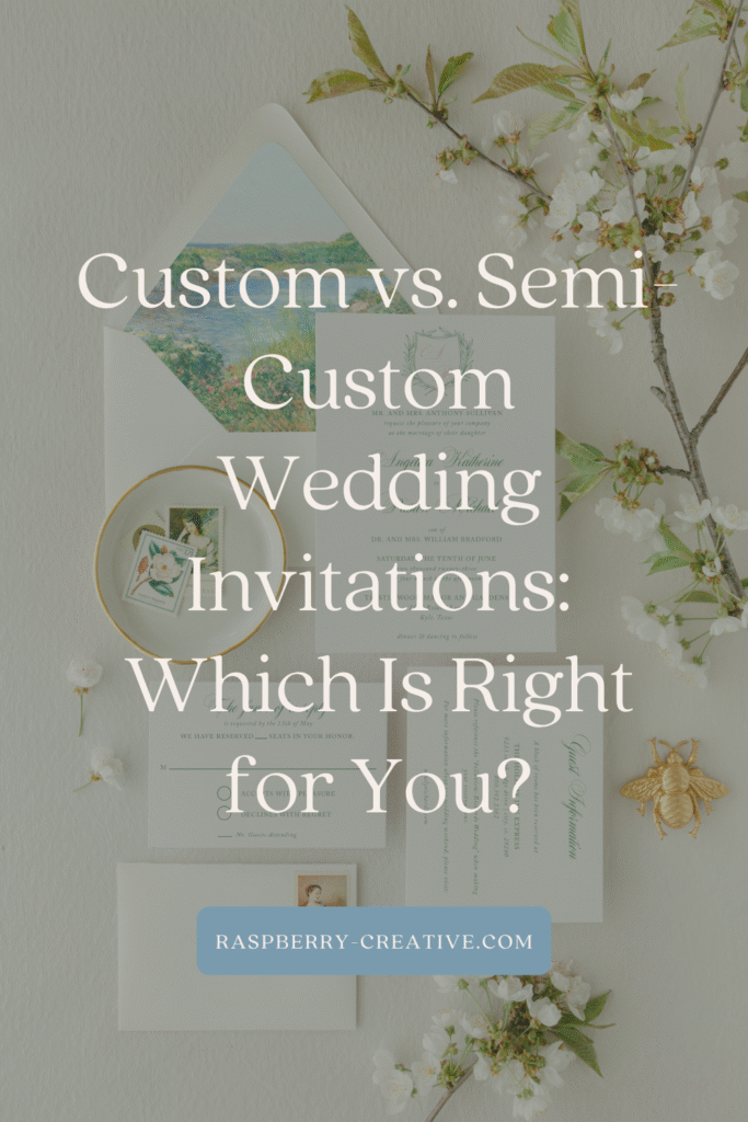 Custom vs. Semi-Custom Wedding Invitations: Which Is Right for You? | Raspberry Creative, LLC